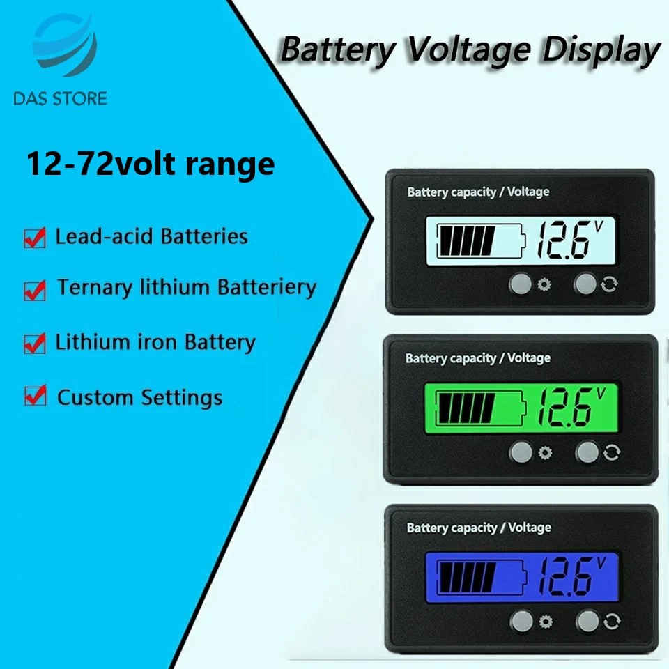Jual Indikator LCD Baterai 12V-72V 3S-28S Waterproof Lithium ION LiFePO4 BATTERY | Shopee Indonesia
