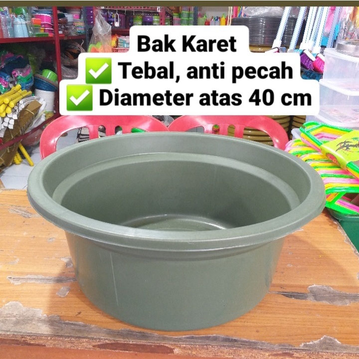 Jual Bak karet USA 20 diameter 40 cm / ember anti pecah / waskom karet ...