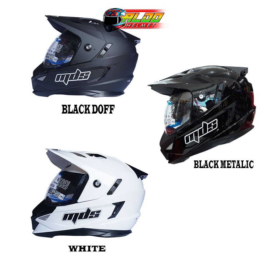 Jual HELM MDS SUPER MOTO ORIGINAL / MDS FULL FACE / DOUBLE VISOR / MDS ...