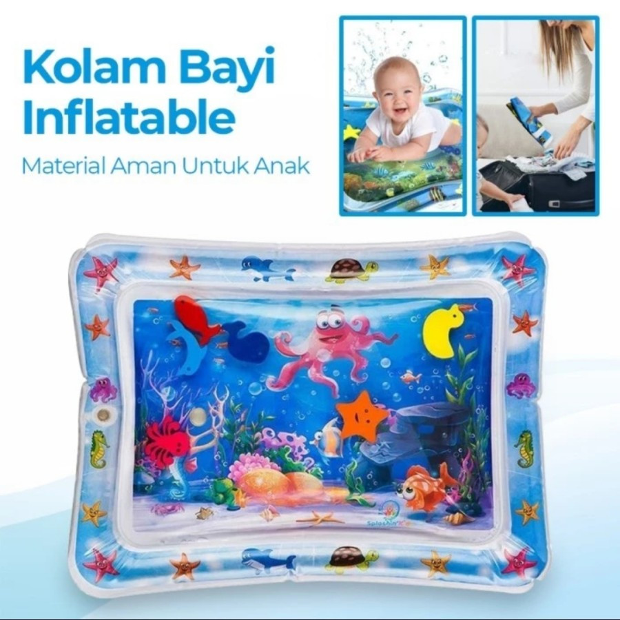 Jual Mainan Tummy Time Bayi Sensory Edukasi Kolam Play Mat Water Kids ...