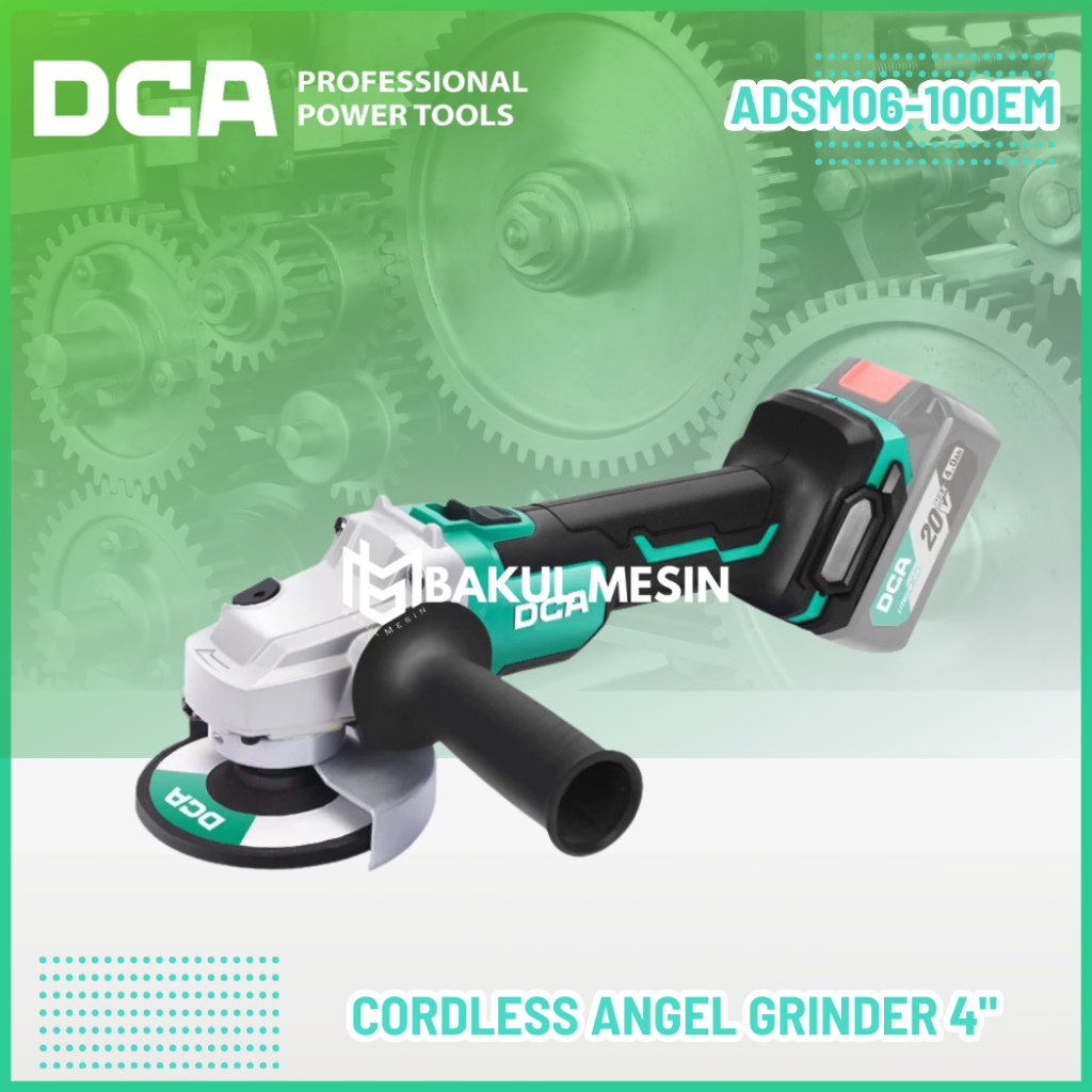 Jual DCA ADSM06-100EM Cordless Angel Grinder 5" Mesin Gerinda Baterai ...
