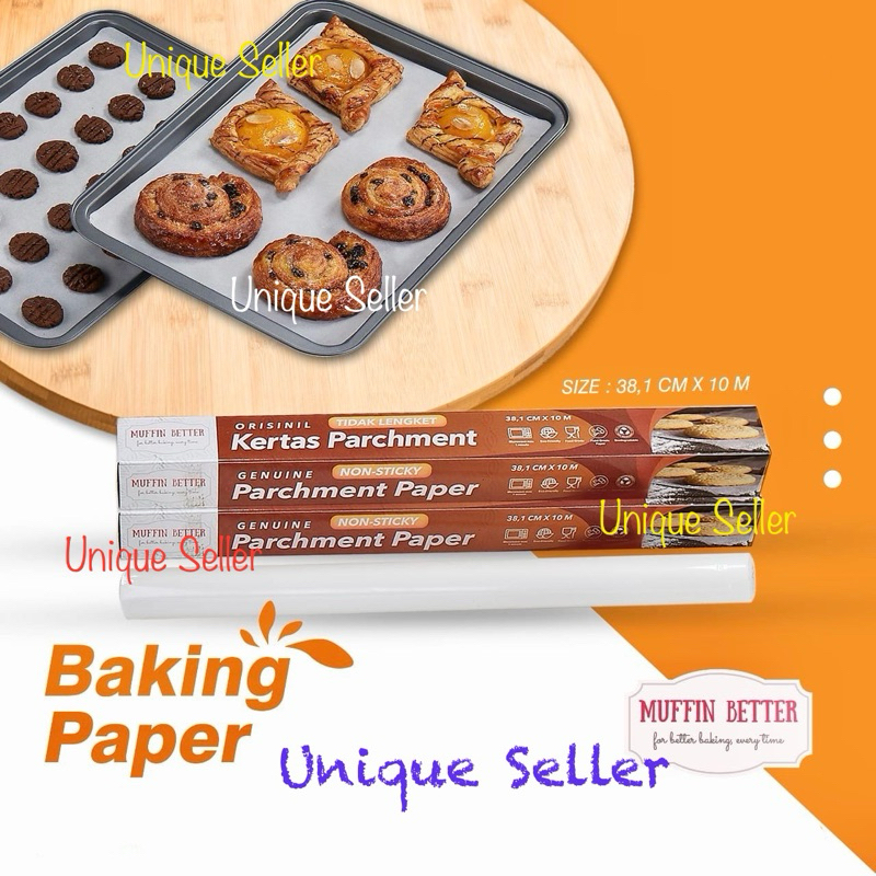 Jual Baking Paper Roll 38.1cm x 10 meter Muffin Better Anti Lengket ...