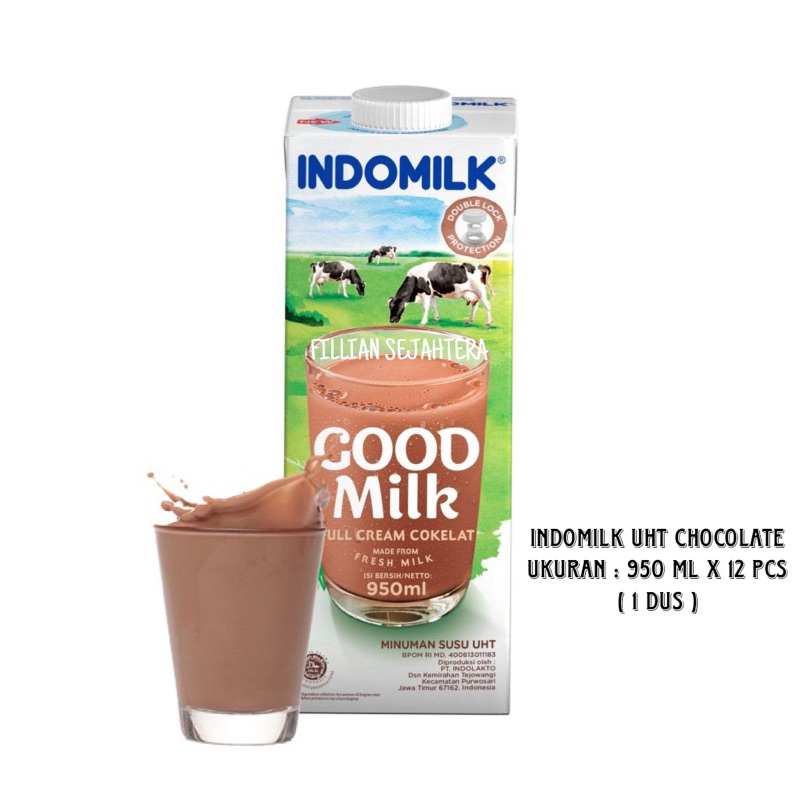 Jual Susu UHT Indomilk Good Milk 950 ML Chocolate 12 PCS / Susu Indomilk GOOD MILK Cokelat 950 ...