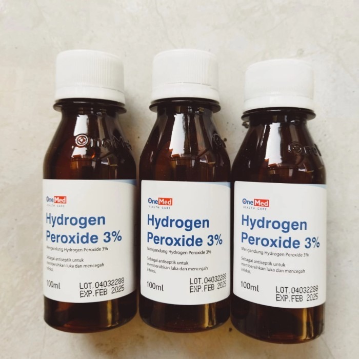 Jual OneMed Hydrogen Peroxide / H2O2 3% 100ml (per Botol) | Shopee ...