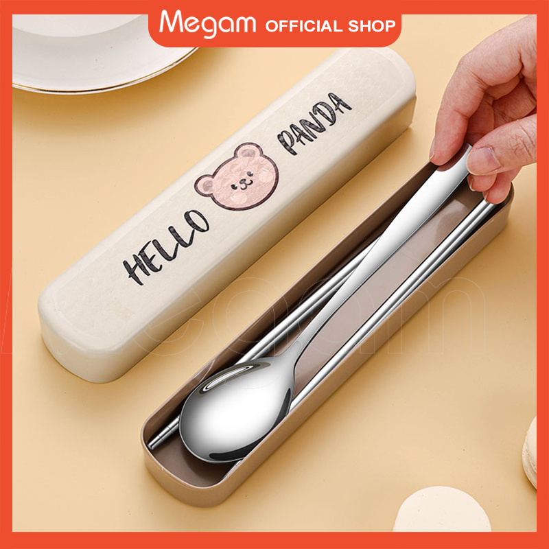 Jual Megam Tempat Sendok Set Portable Motif Lucu Alat Makan Sendok ...