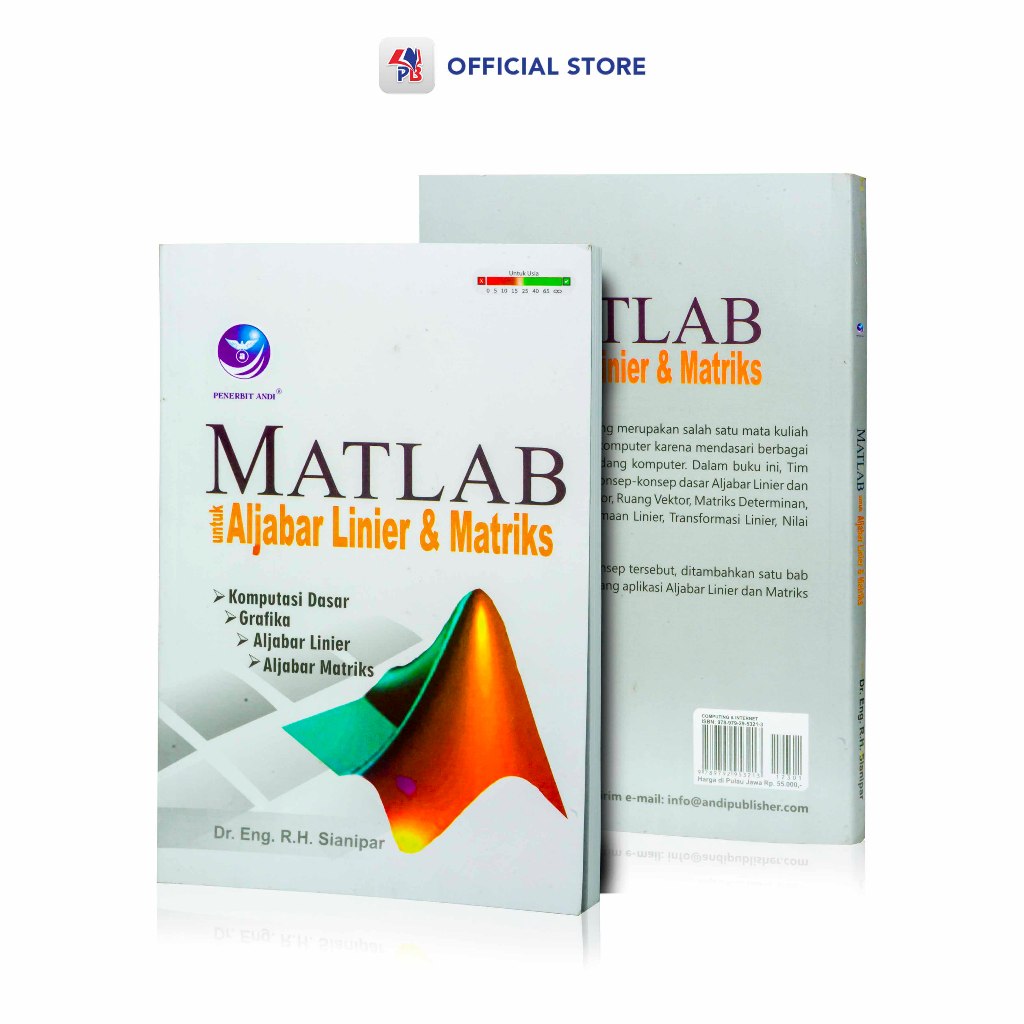 Jual Buku Komputer : MATLAB Untuk Aljabar Linier Dan Matriks / ANDI ...