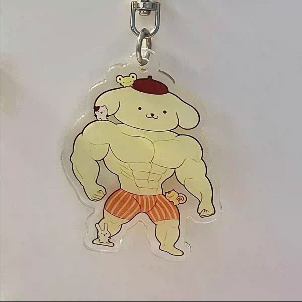 Jual [HARU] Sanrio Funny Keychain Macho Hello Kitty Cinnamoroll Kuromi ...