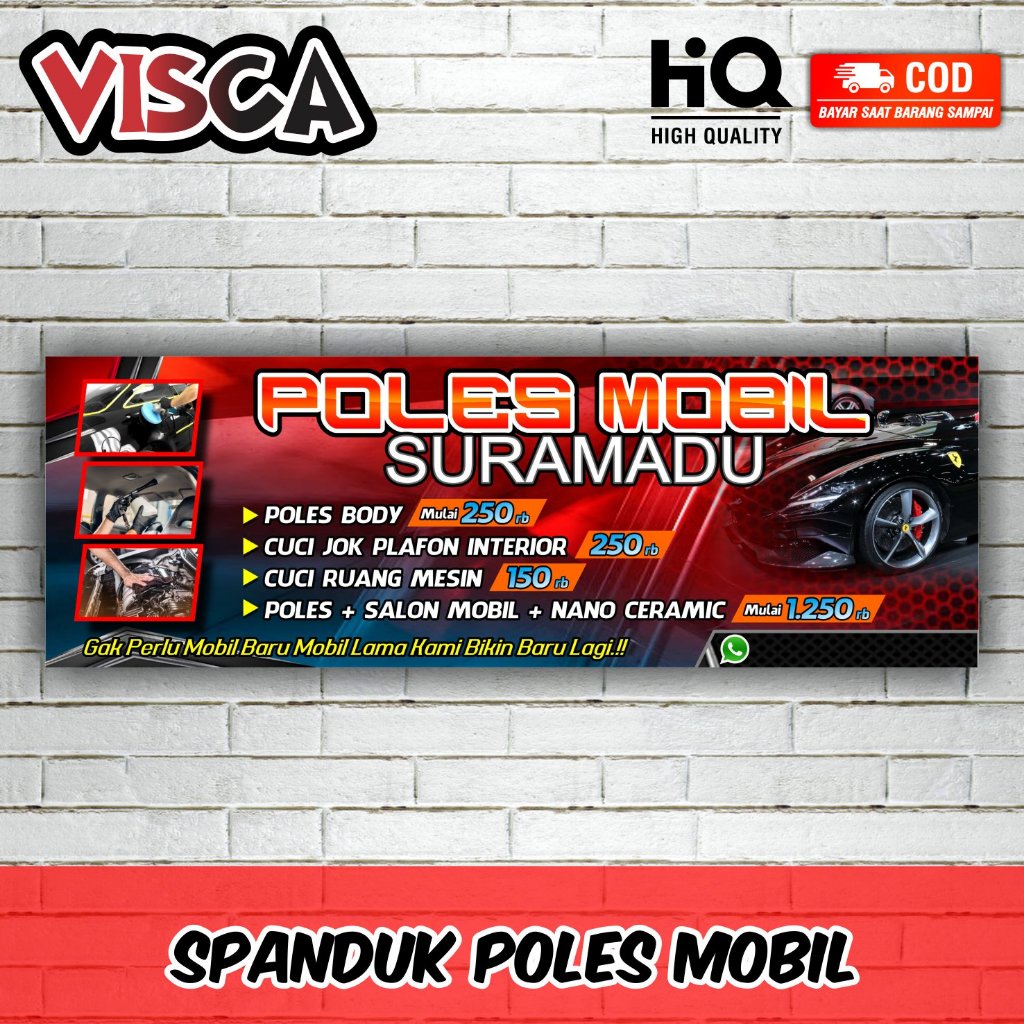 Jual Cetak Spanduk Banner Poles Mobil Modifikasi Mobil | Shopee Indonesia