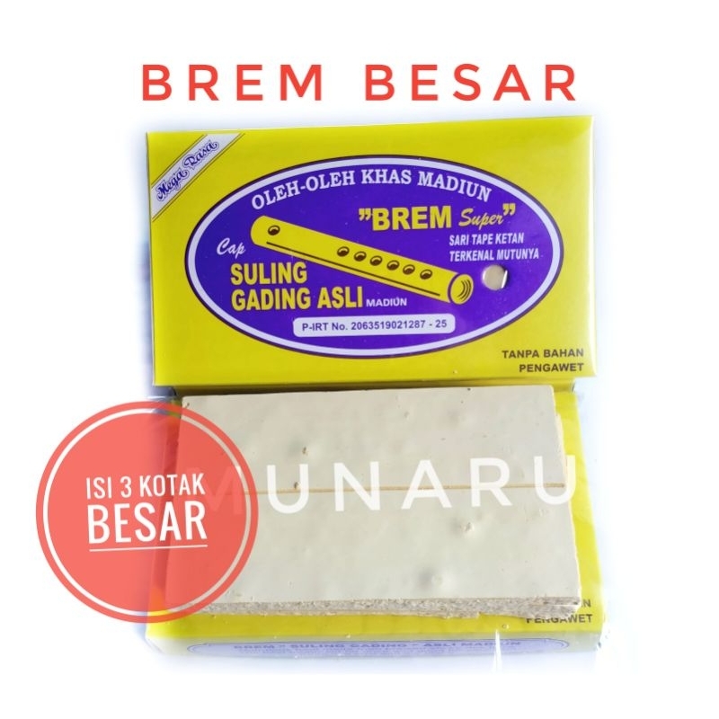 Jual Brem Suling Gading BESAR isi 3 Jumbo 200g Madiun | Shopee Indonesia