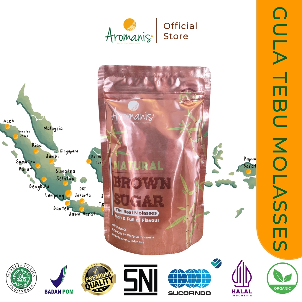 Jual Aromanis Brown Sugar 250gr - Gula Merah Tebu Molasses | Shopee ...