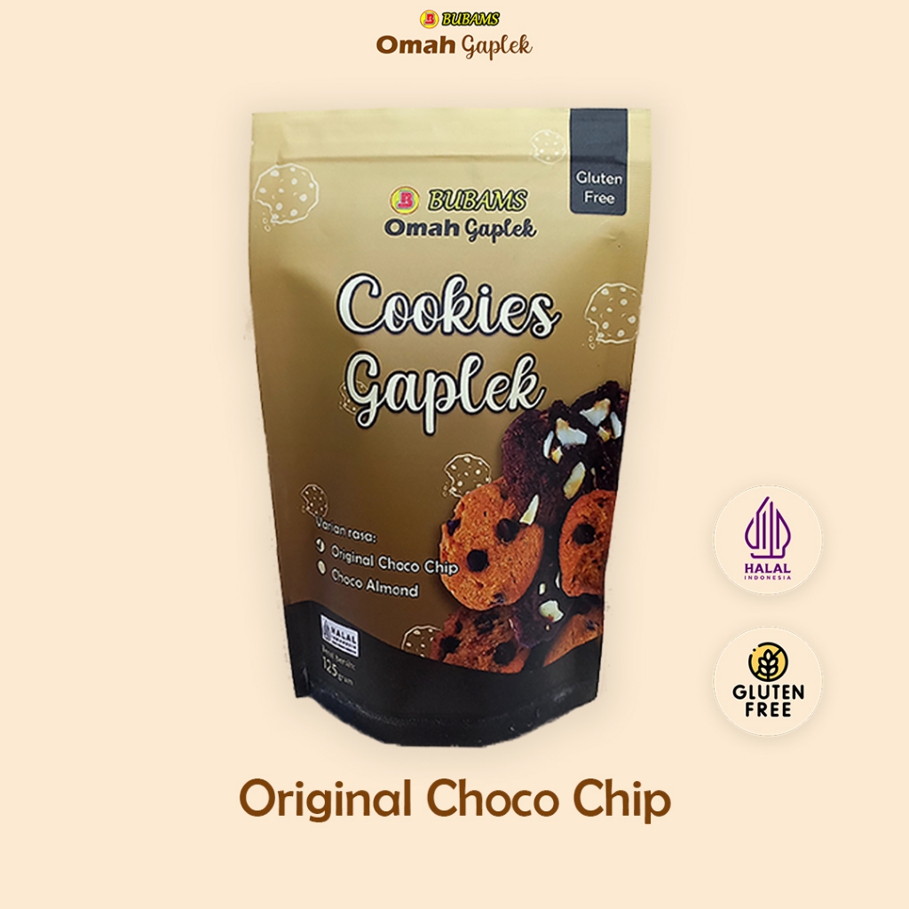 Jual Bubams Cookies Gaplek - Original Choco Chip (GLUTEN FREE) | Shopee ...