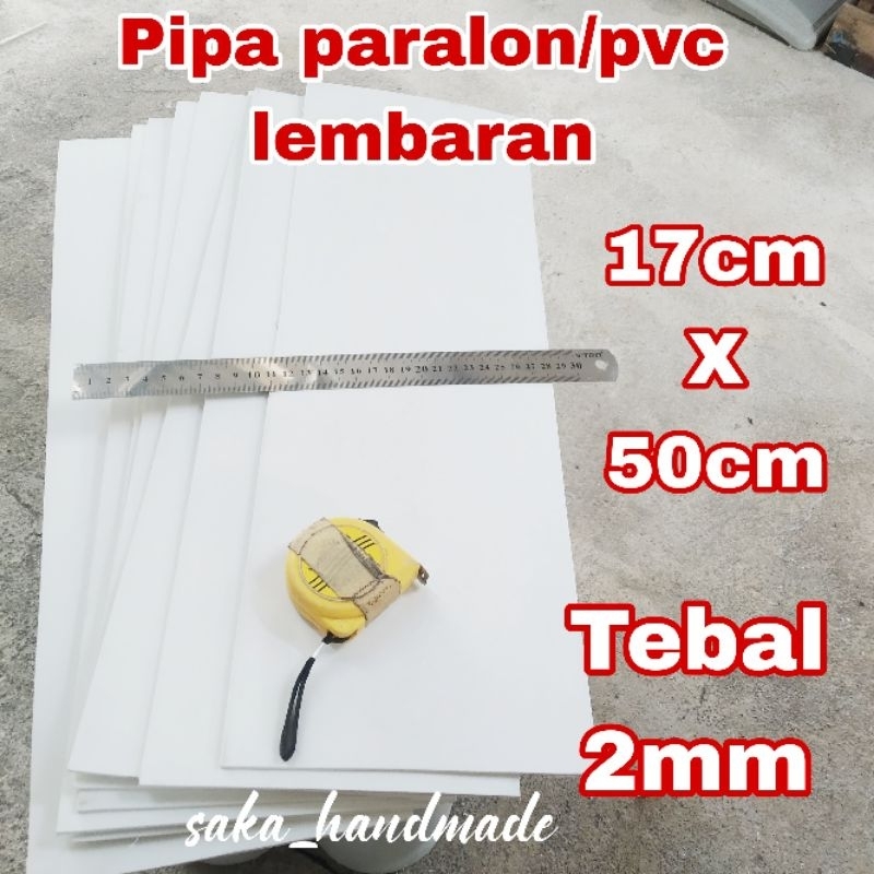 Jual PARALON/PVC LEMBARAN (17cm X 50cm) TEBAL 2mm | Shopee Indonesia