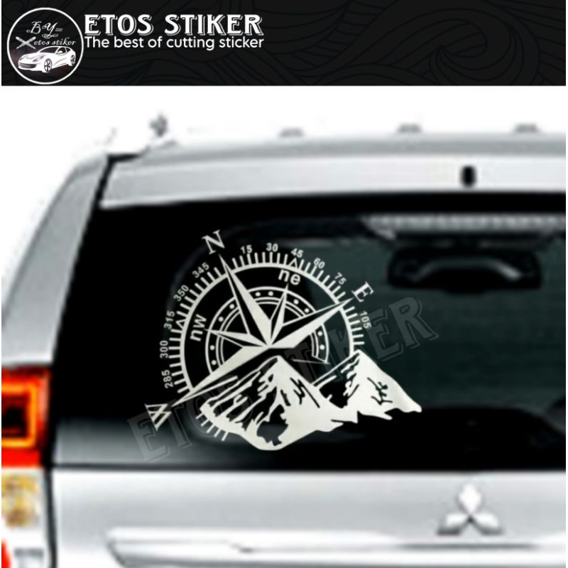 Jual Stiker Mobil Kompas Gunung Cutting Sticker Kompas | Shopee Indonesia