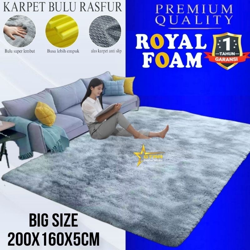 Jual Karpet bulu ukuran besar 200x160x5cm | Shopee Indonesia