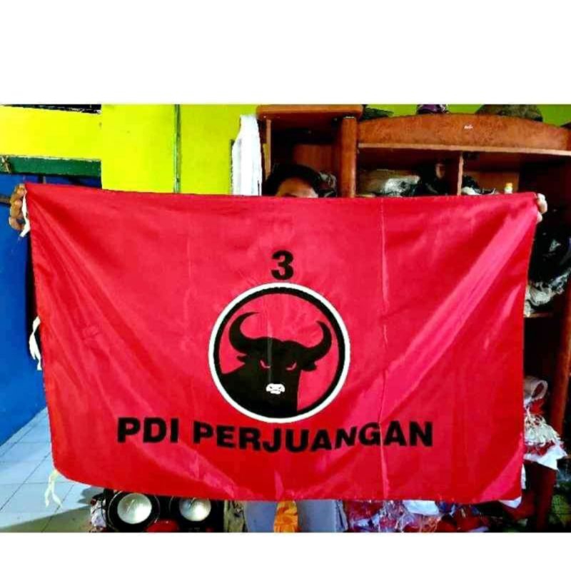 Jual BENDERA PARTAI PDIP UKURAN 60X90CM/SPANDUK PARTAI | Shopee Indonesia
