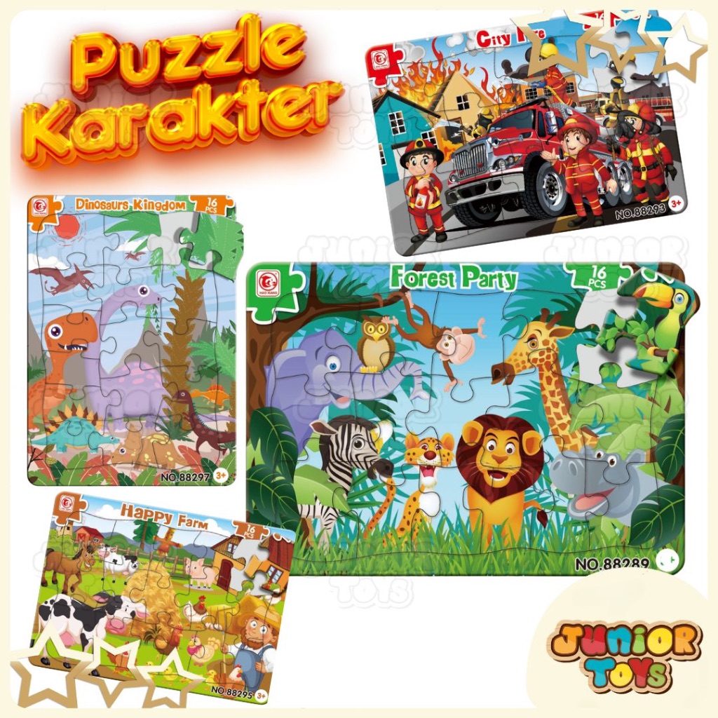 Jual Mainan Puzzle Karton Edukasi Anak Bongkar Pasang Jigsaw Toys ...