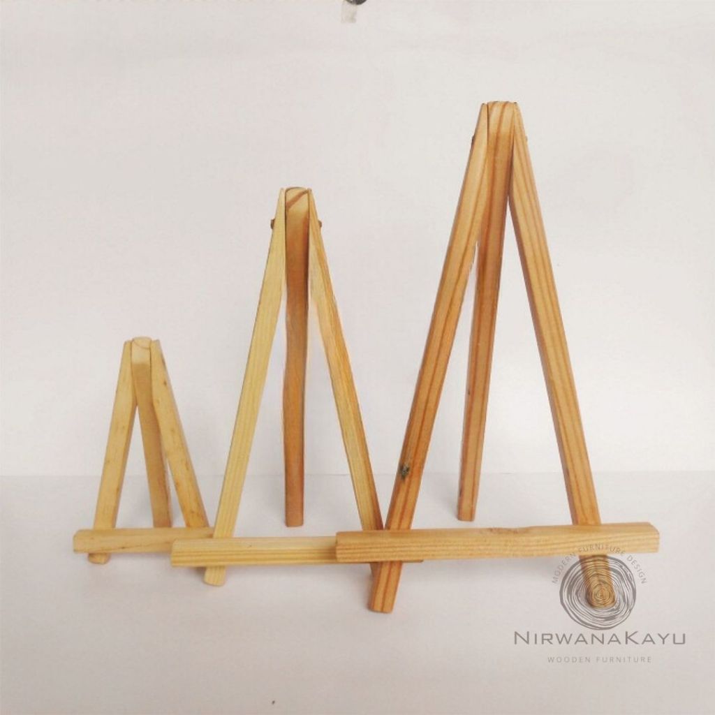Jual Wooden Easel STAND Lukis kayu tripod foto dan benner | Shopee ...