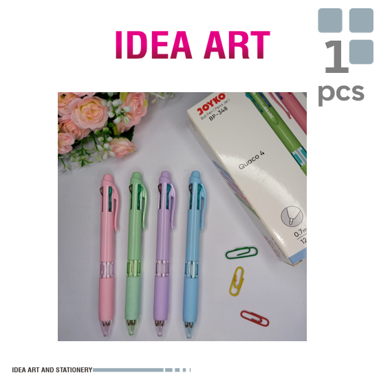 Jual Pulpen 4 warna Joyko BP-348 Quaco 4 Ball Pen Pena Gel 0.7mm ...