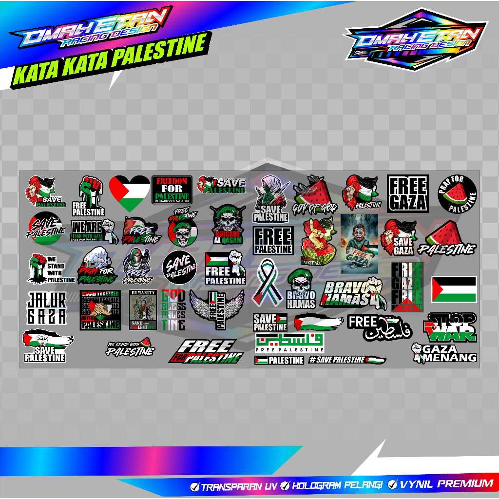 Jual STICKER PACK KATA KATA VIRAL SAVE PALESTINE / STICKER KATA KATA ...