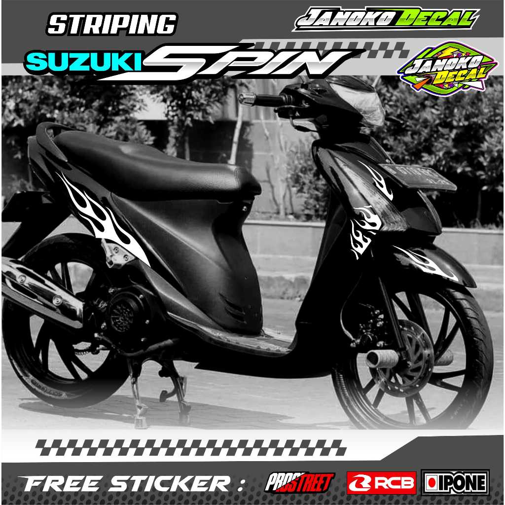 Jual STRIPING VARIASI MOTOR SUZUKI SPIN DESAIN API / STICKER LIST MOTOR ...