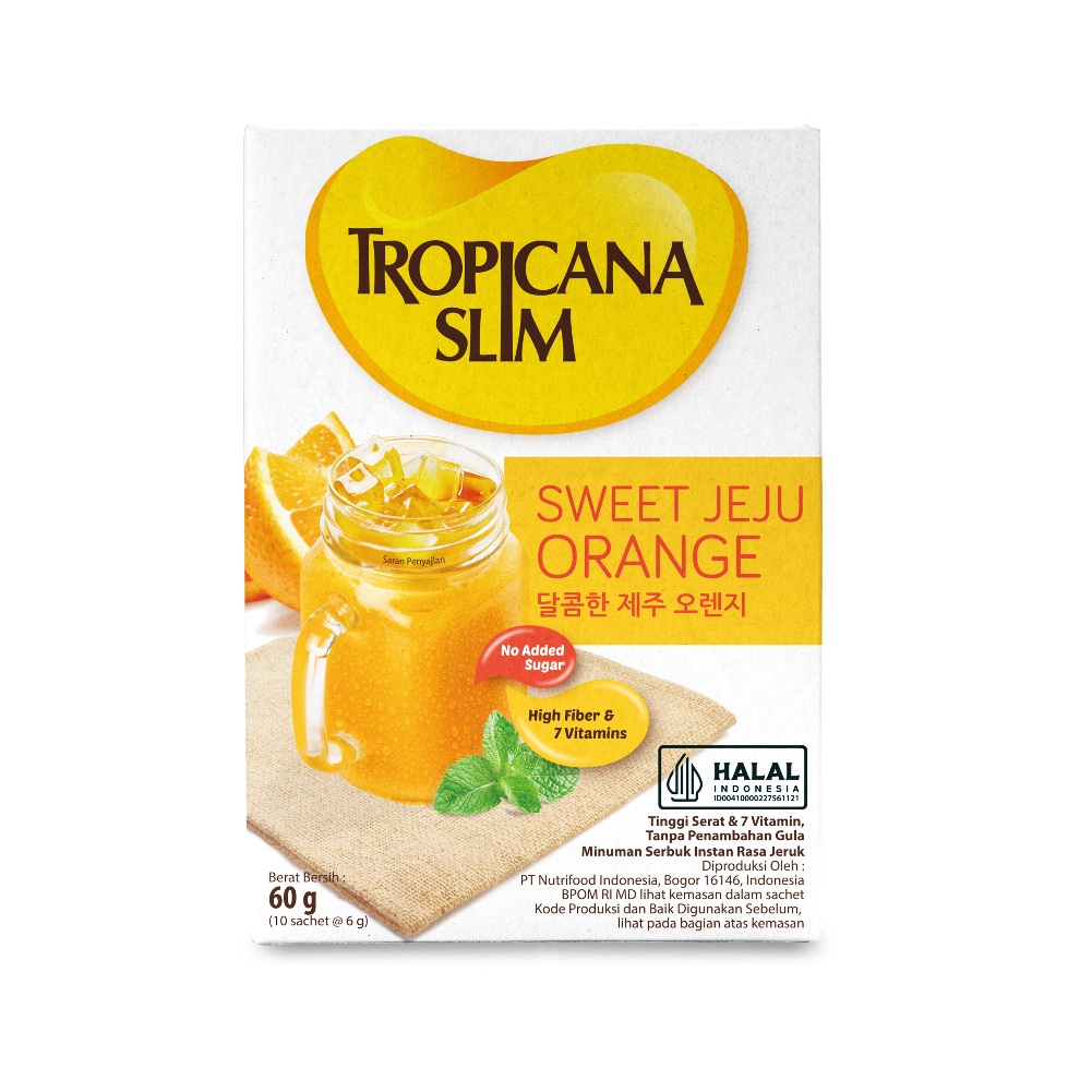 Jual Tropicana Slim Sweet Jeju Orange (Sugar Free) 10 sachet - Minuman ...