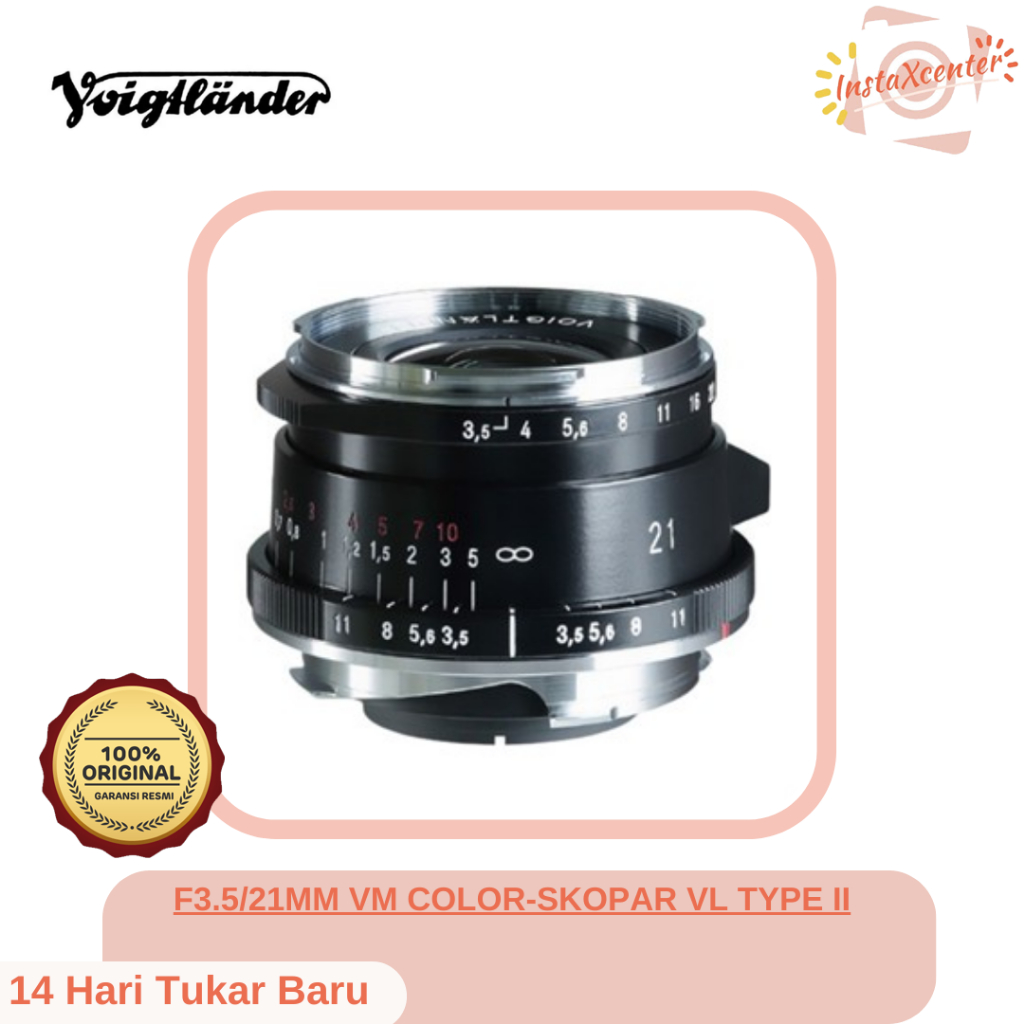 Jual VOIGTLANDER LENS F3.5/21MM VM COLOR-SKOPAR VL TYPE II (BLACK ...
