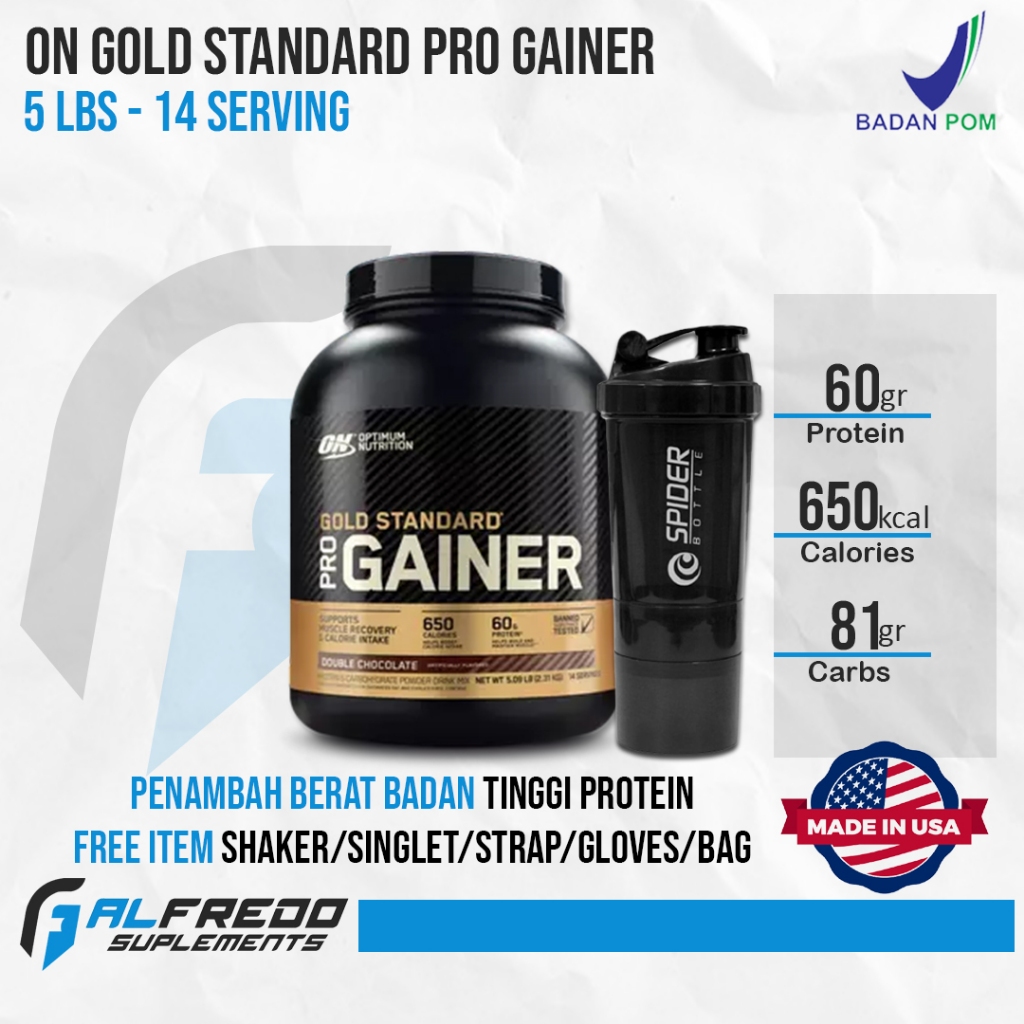 Jual ON Optimum Nutrition Gold Standard Gainer 5 Lbs Mass Weight Gainer ...