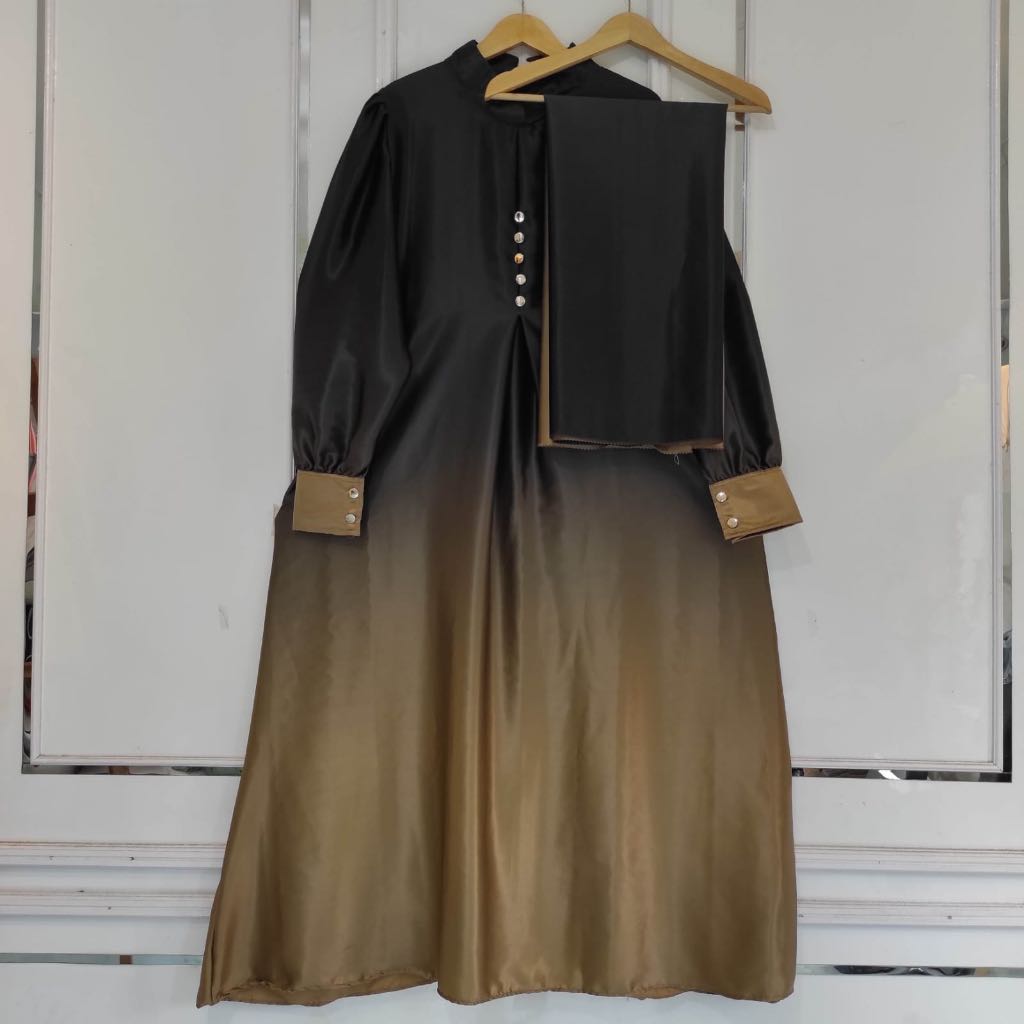 Jual PAULA DRESS | Gamis Gradasi Set Hijab Santorini Silk | Shopee ...
