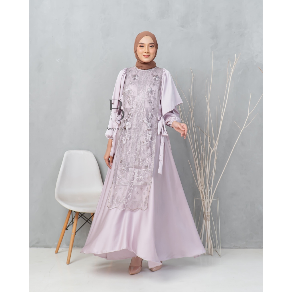 Jual DELISA DRESS ONE SET BAHAN ARMANY SILK MIX OUTER ORGANZA DRESS ...