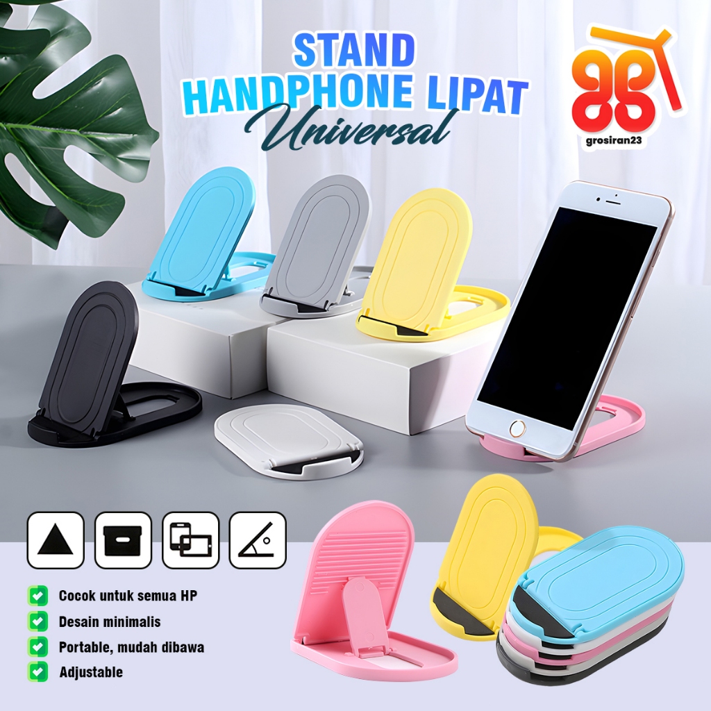 Jual Stand Hp Penyangga Handphone Lipat / Stand Tablet / Holder Hp Meja ...