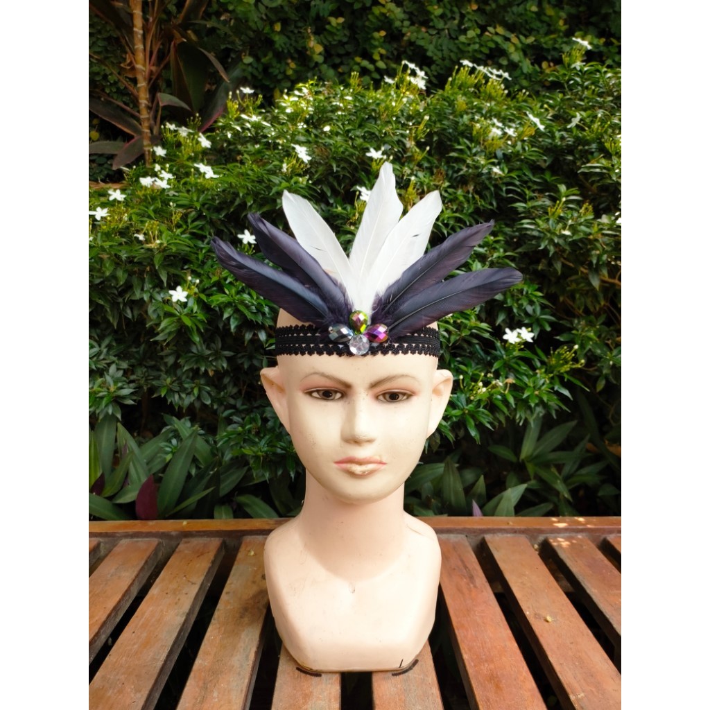 Jual Bando Hiasan Kepala Bulu Angsa untuk Tari dan Karnaval, Bandana ...