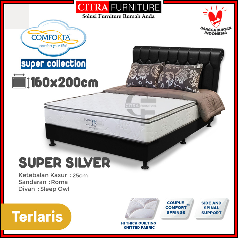 Jual Citra Furniture COMFORTA ® Comforta Spring bed Super Fit Silver ...