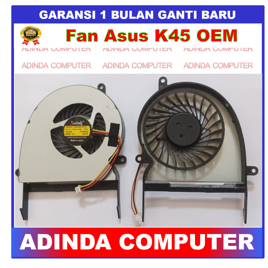 Jual Kipas Cooling Fan ASUS K45 K45D K45DR K45E K45DE K45E45DR OEM ...