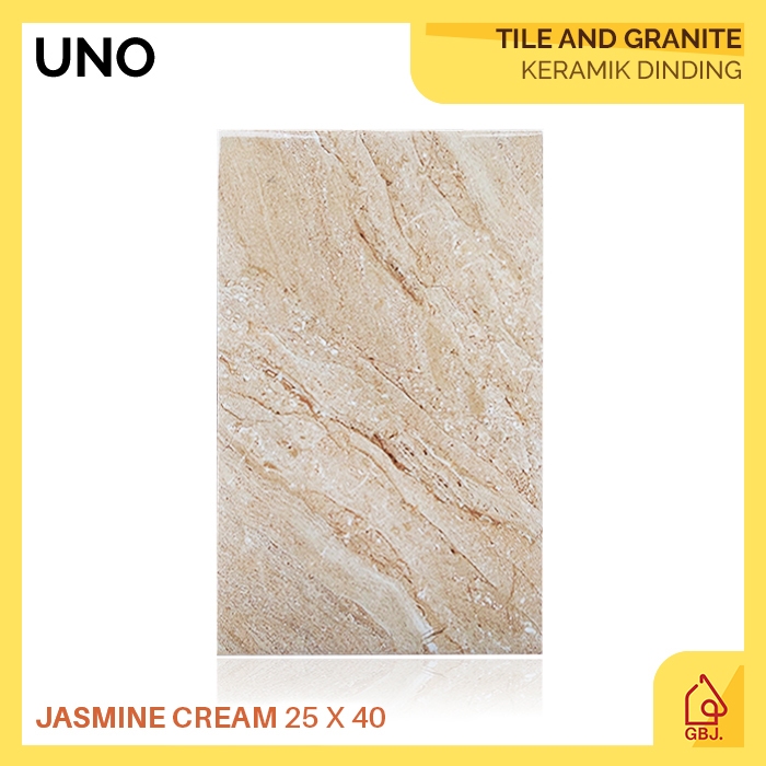 Jual KERAMIK UNO 25 X 40 JASMINE CREAM / KERAMIK DINDING MOTIF MARMER GLOSSY | Shopee Indonesia