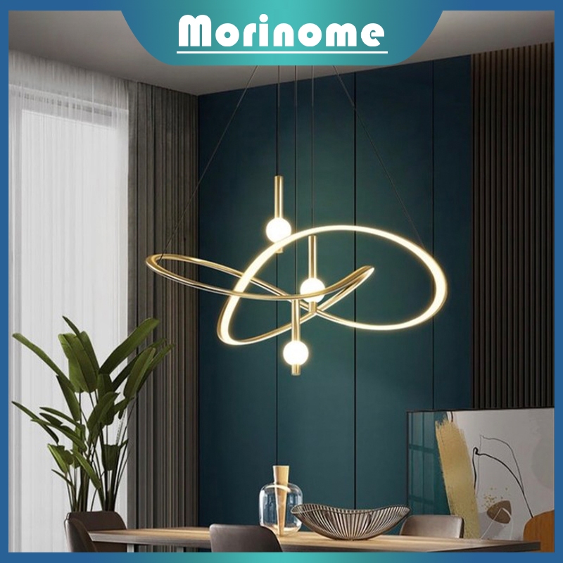 Jual Lampu Gantung Ruang Meja MakanModern Minimalis GOLD 3 bola LED 3 Warna Ruang Tamu Kamar ...