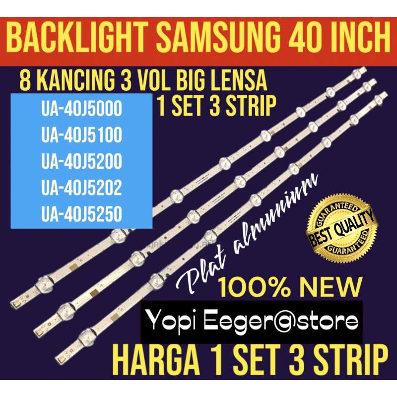 Jual BACKLIGHT TV LCD LED SAMSUNG 40 INCH UA 40J5000- UA 40J5100- UA 40J5200- UA 40J5205- UA ...