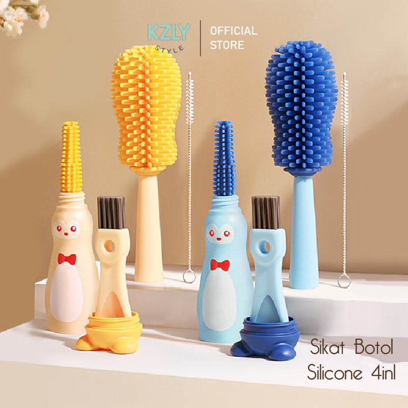 Jual KZLY STYLE Sikat Pembersih Botol Susu Bayi Silikon 4 in 1 / 4 in1 ...