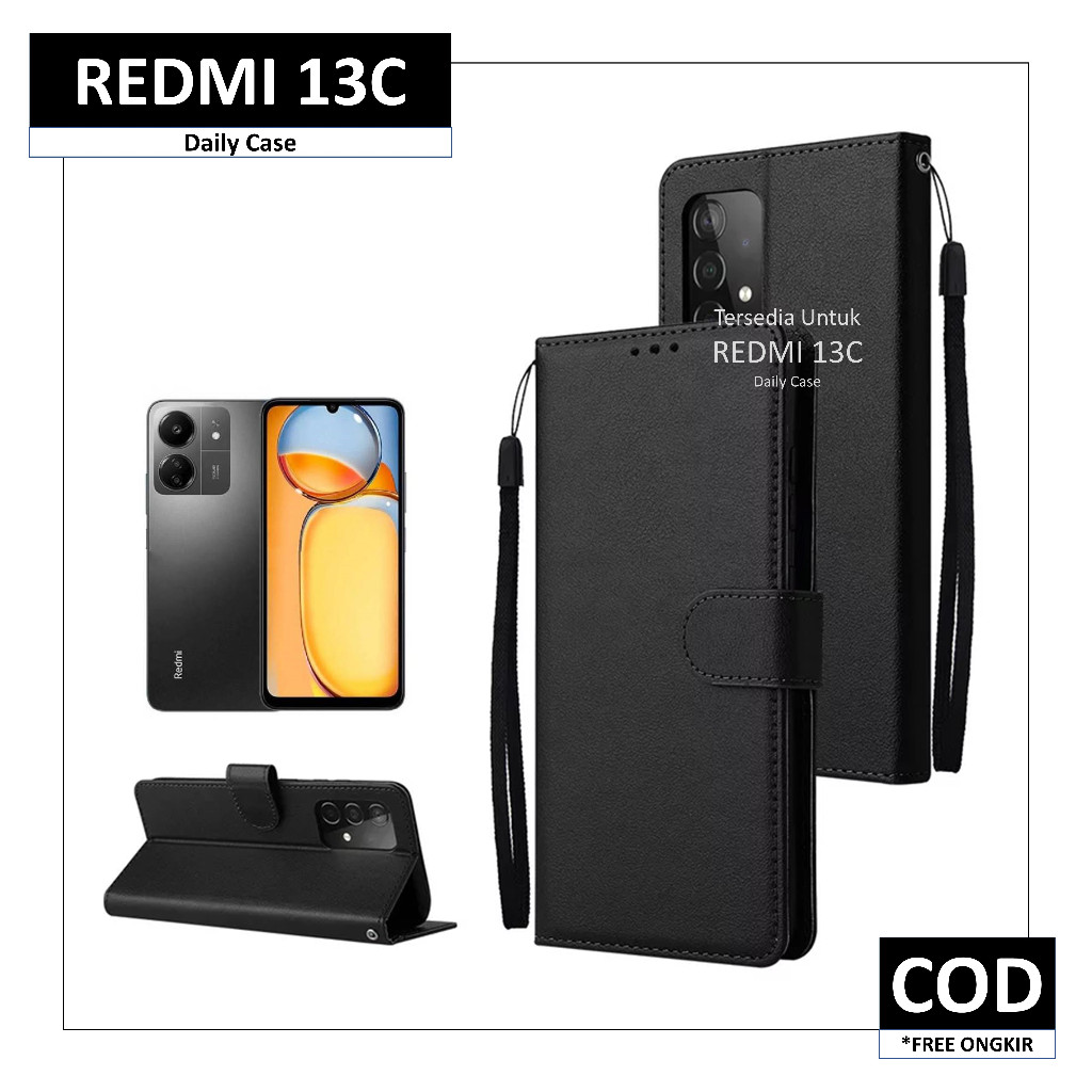 Jual Case REDMI 13C Flip Casing Terbaru Kesing Pelindung HP Kulit ...