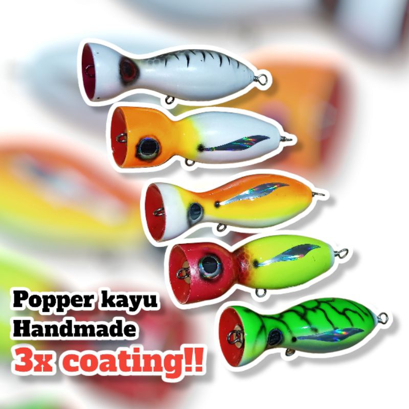 Jual popper kayu handmade umpan pancing | Shopee Indonesia