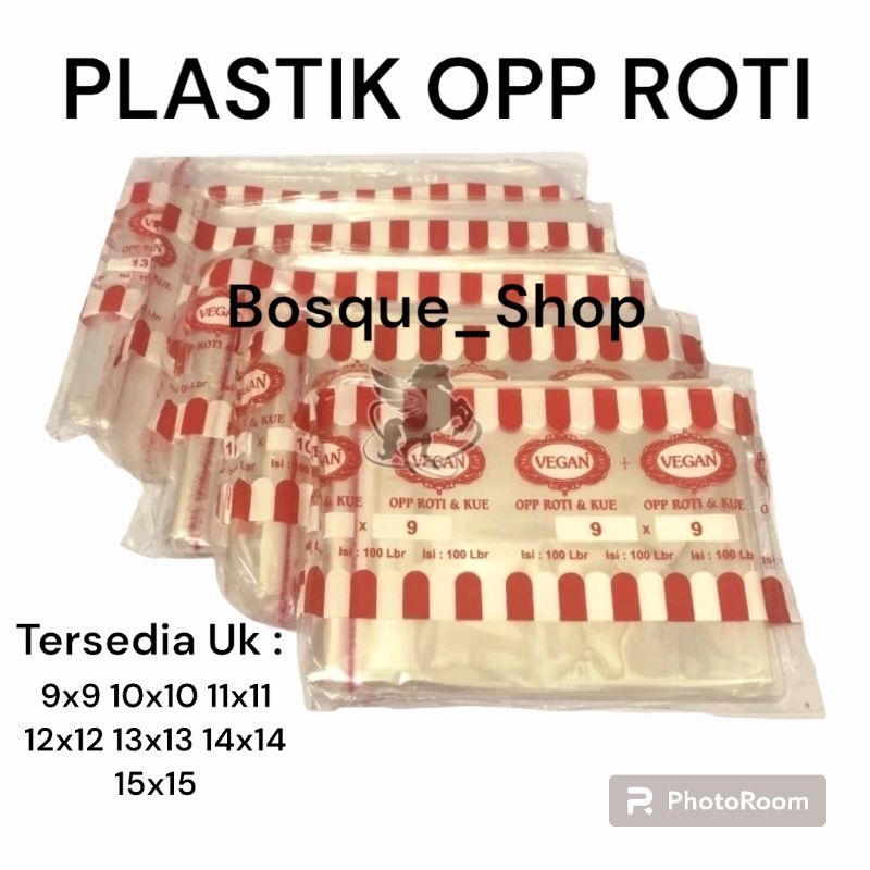 Jual Opp Lem Roti / Plastik Seal Lem Kemasan Roti Souvenir 9x9 10x10 11x11 12x12 13x13 14x14 ...