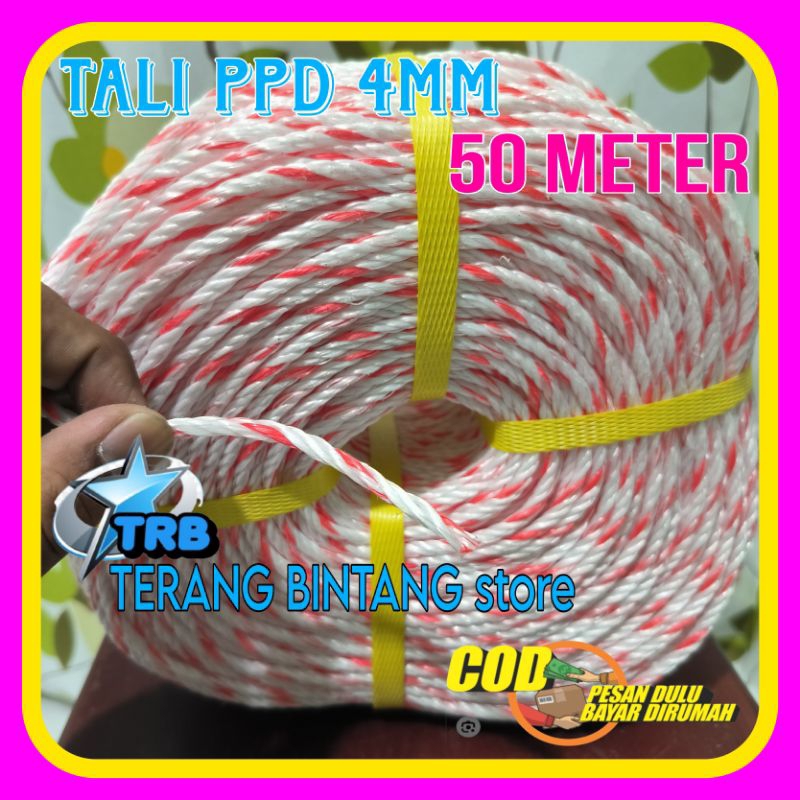 Jual TALI TAMBANG PPD 4MM 50 METER,TALI JEMURAN,TALI PENGIKAT BARANG ...