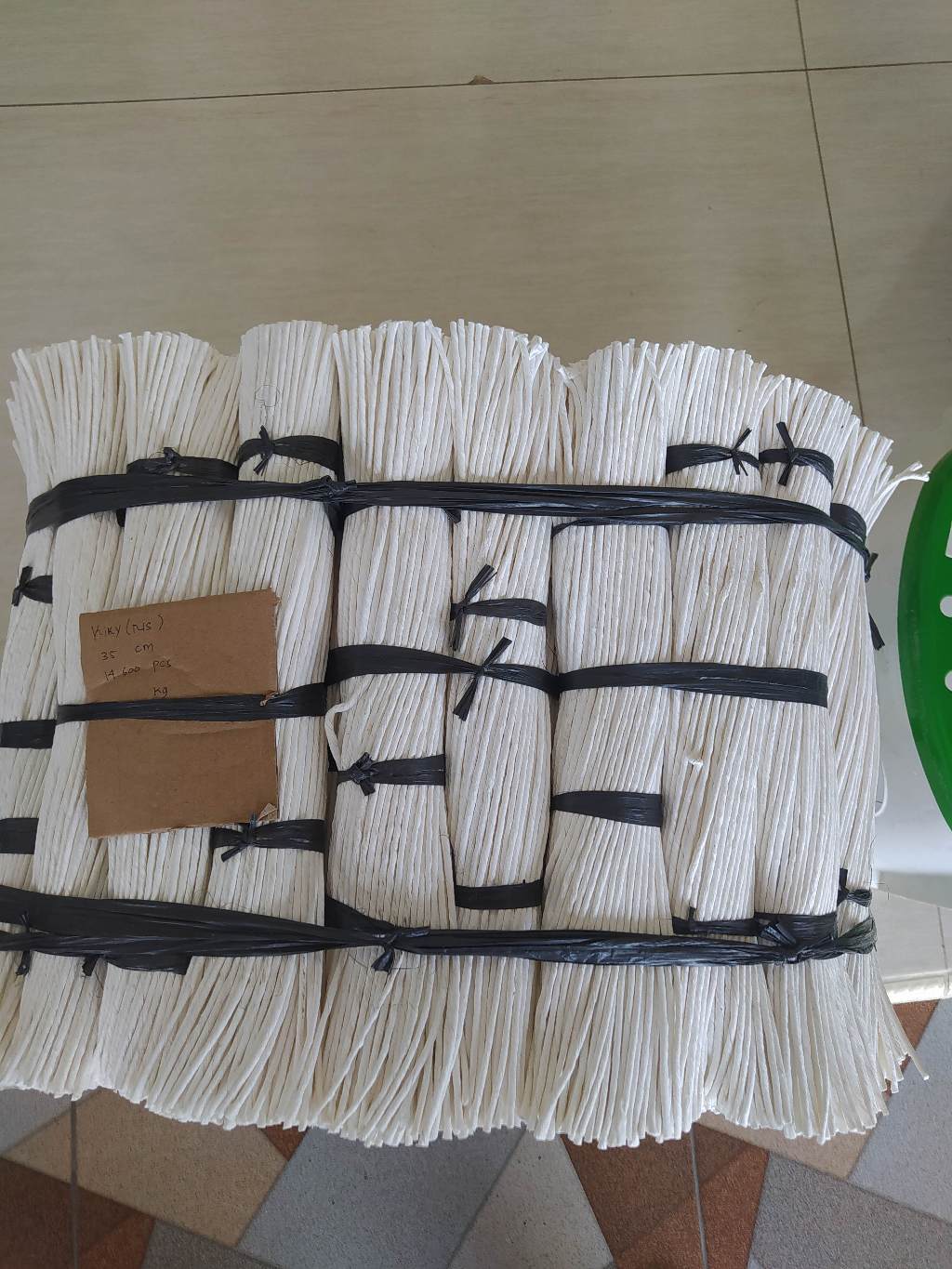 Jual Tali kertas paperbag warna putih potong siap pakai ukuran 35cm ...