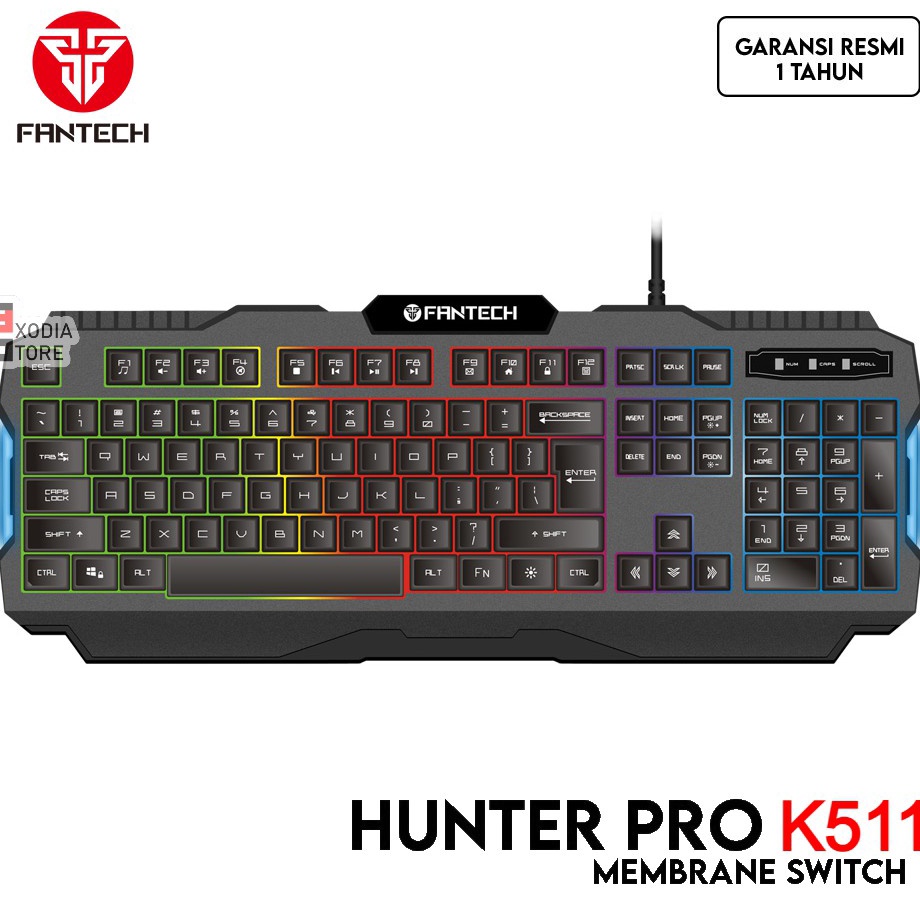 Jual Ready stock Fantech HUNTER PRO K511 RGB Backlite Keyboard Gaming ...