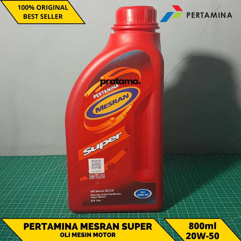 Jual Oli Pertamina Mesran Super Sae 20w-50 kemasan 800ml | Shopee Indonesia