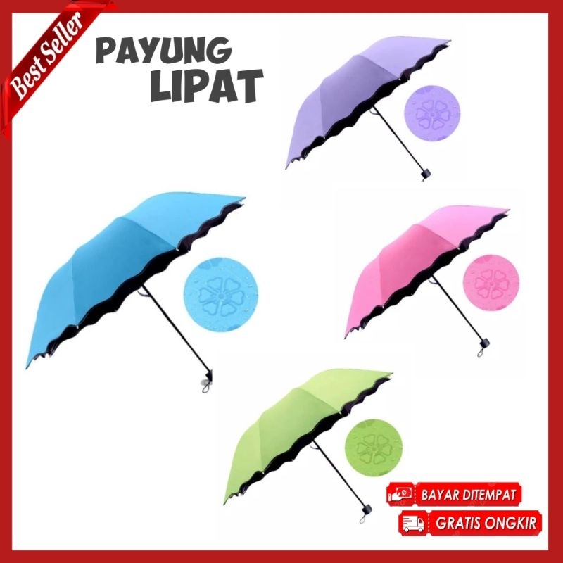Jual Payung Lipat Lipet Otomatis Aesthetic Estetik Anti UV Dan Hujan ...