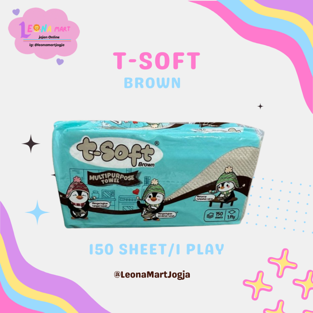 Jual Tissue hand towel coklat T soft 150 sheet | Shopee Indonesia
