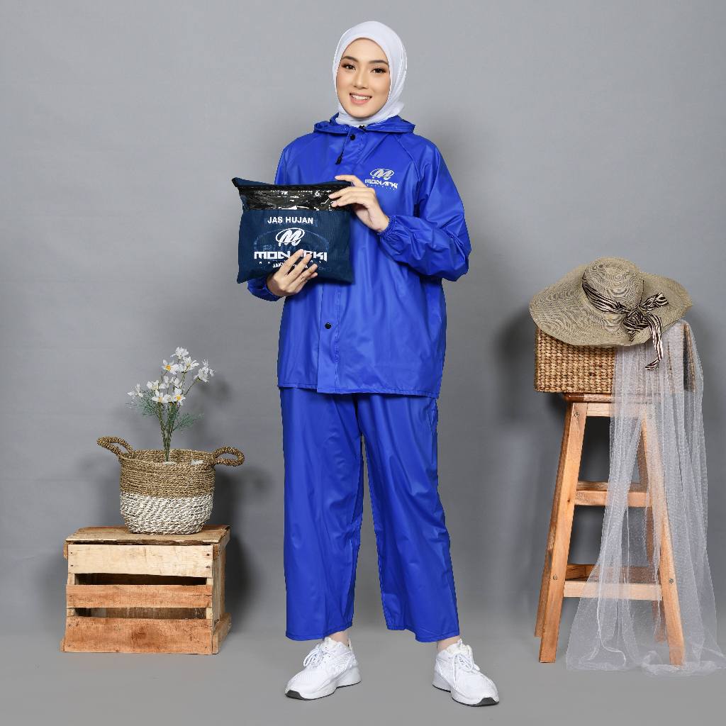 Jual Jas Hujan Rain Coat Mantel Hujan Setelan Monarki Jaket Celana Pria Wanita Dewasa Tebal Anti ...