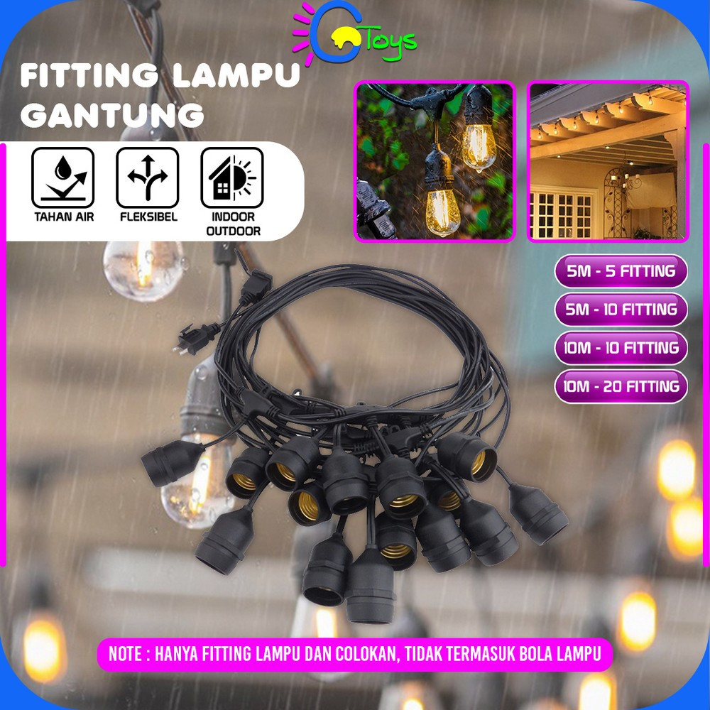 Jual CR-C955 Kabel Fitting Lampu Gantung Outdoor 10 Meter 10 Fitting ...