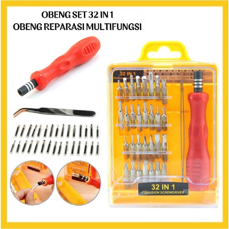 Jual Obeng Set 32 In 1 Pinset Model Kotak Obeng Set 32in1 Obeng Set