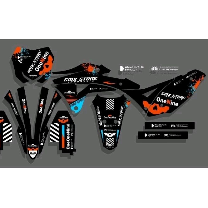 Jual stiker Custome Decal Gordon One One Nine Supermoto dekal motor ...